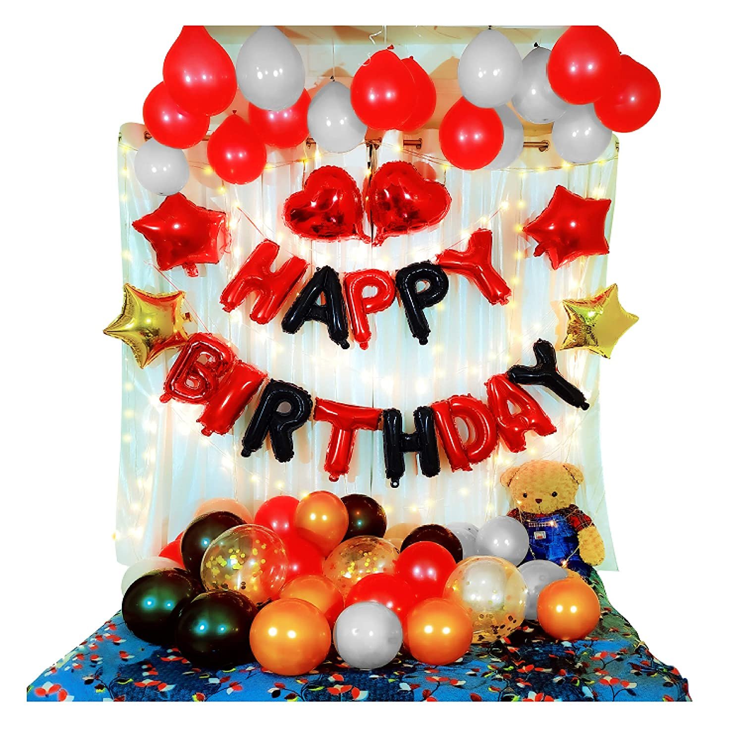 BubbleTrouble.in Happy Birthday Decorations Items Combo Set 84pcs with ...
