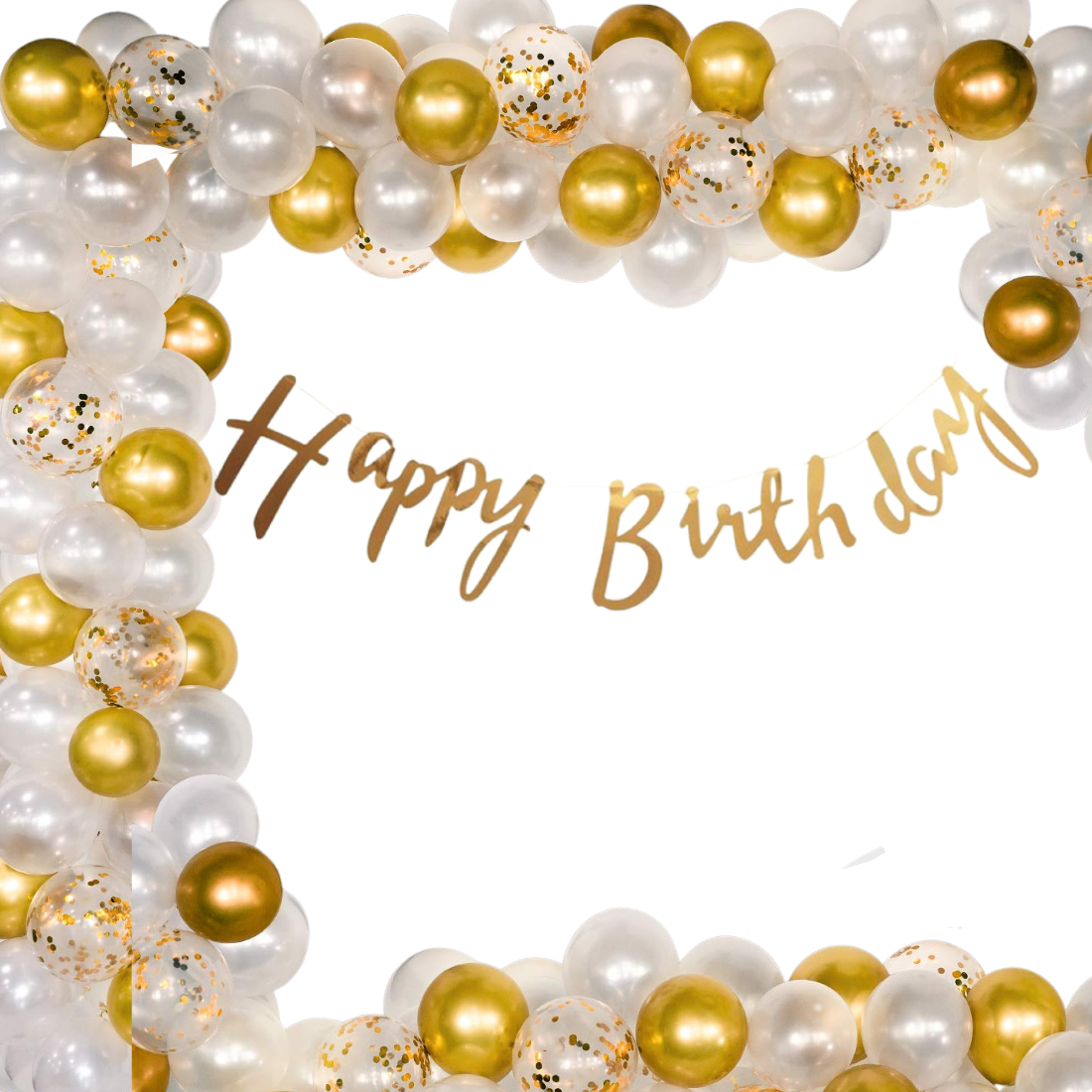 BubbleTrouble.in Happy Birthday Decoration Kit Pack of 66 Combo with 40 ...