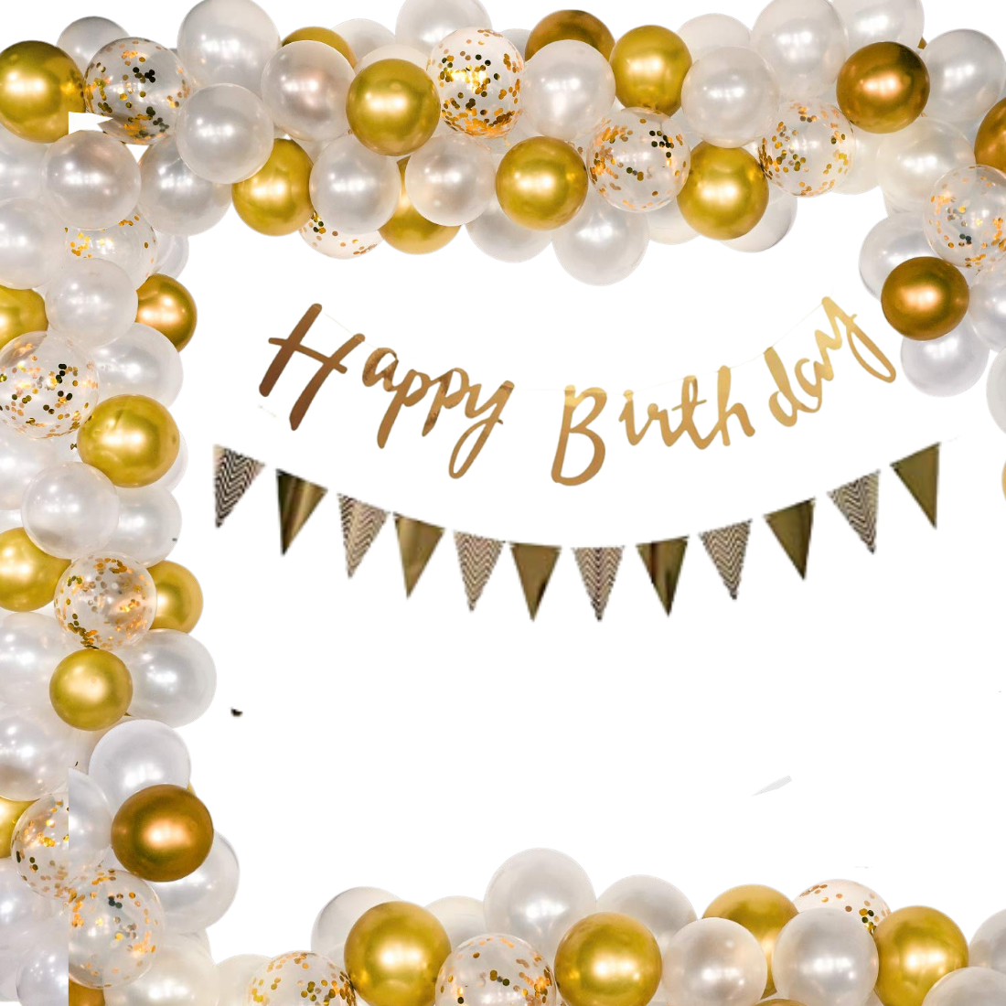 BubbleTrouble.in Happy Birthday Decoration Kit Pack of 67 Combo with 40 ...