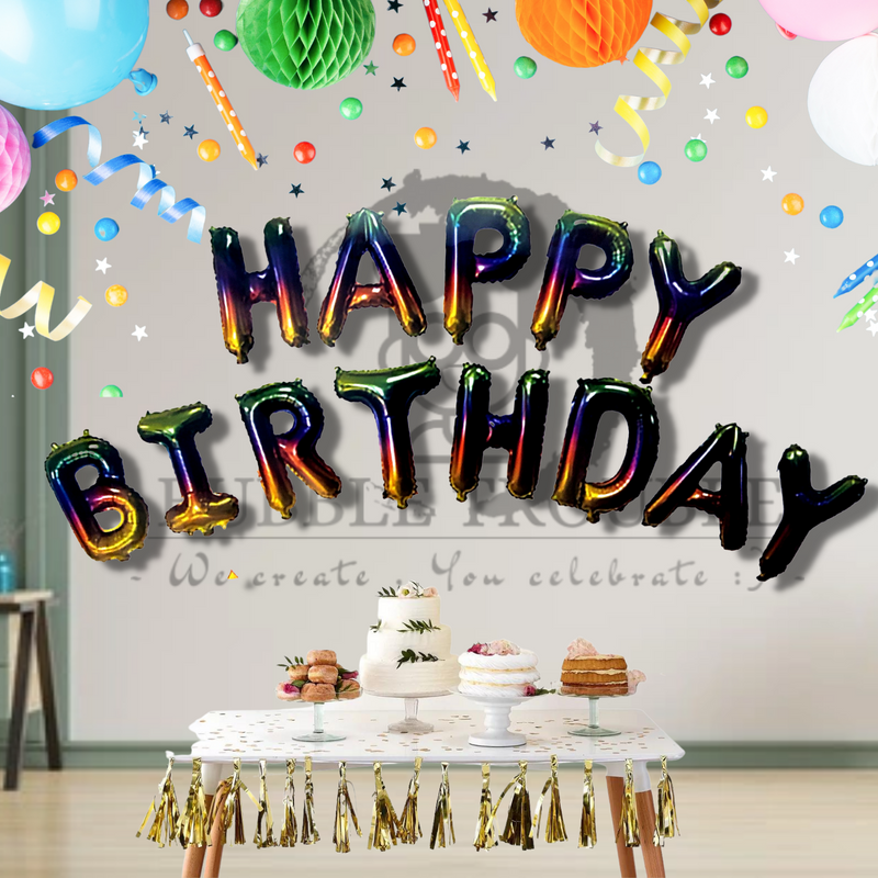 BubbleTrouble.in Happy Birthday Foil Balloon, 16 Inch Mylar Foil ...