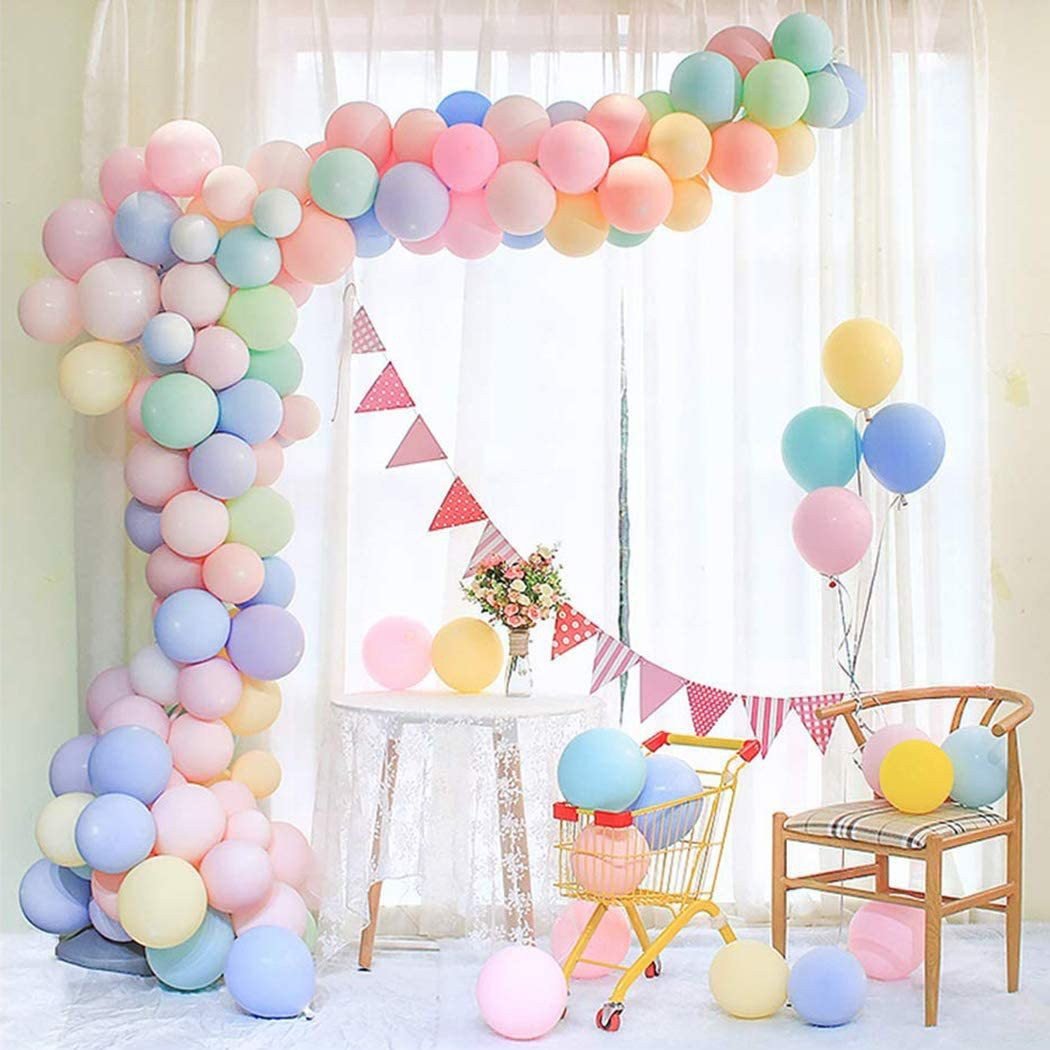 BubbleTrouble.in 12 Inch Premium Rainbow Pastel Latex Balloons for ...