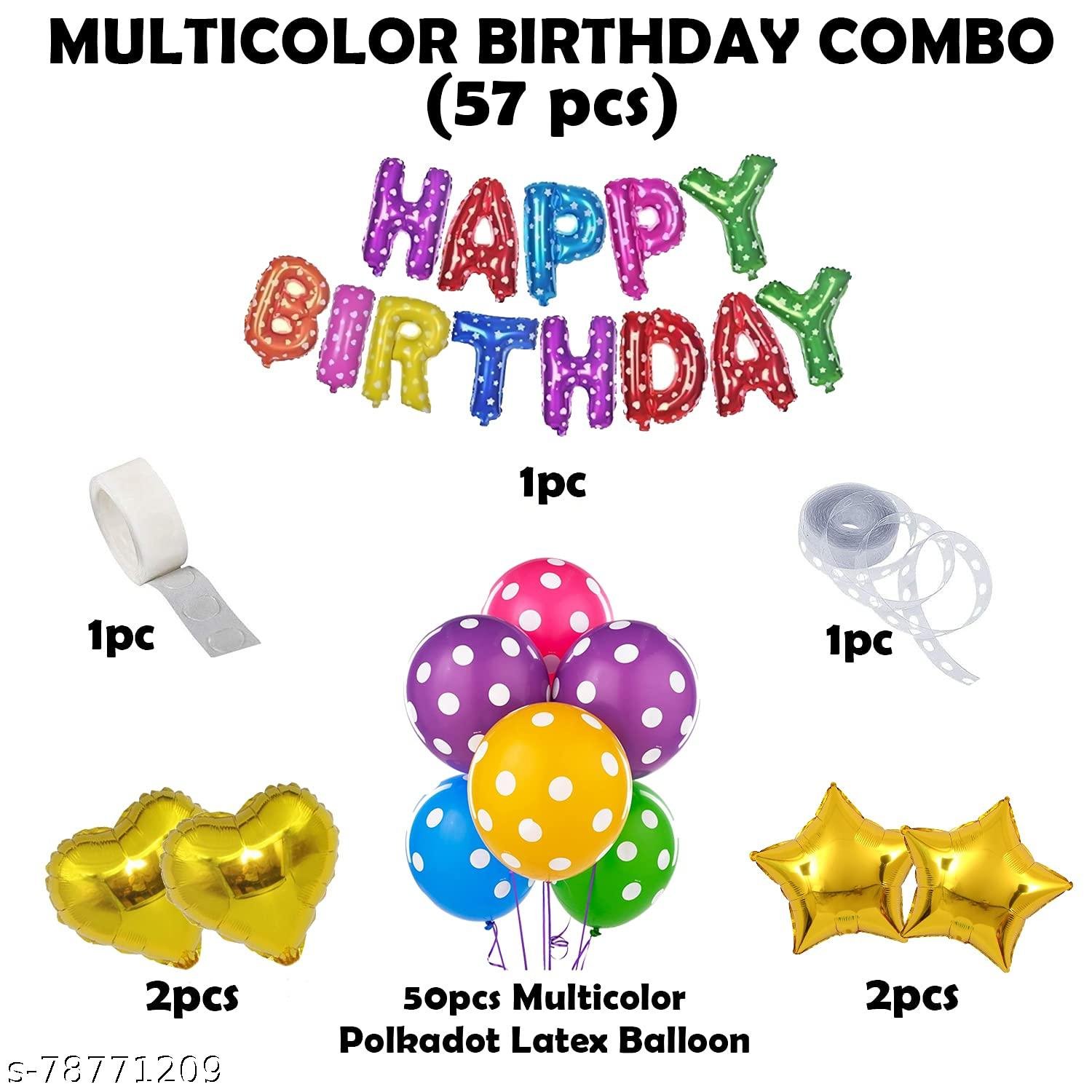 BubbleTrouble.in Happy Birthday Decorations Kit for Boys and Girls ...