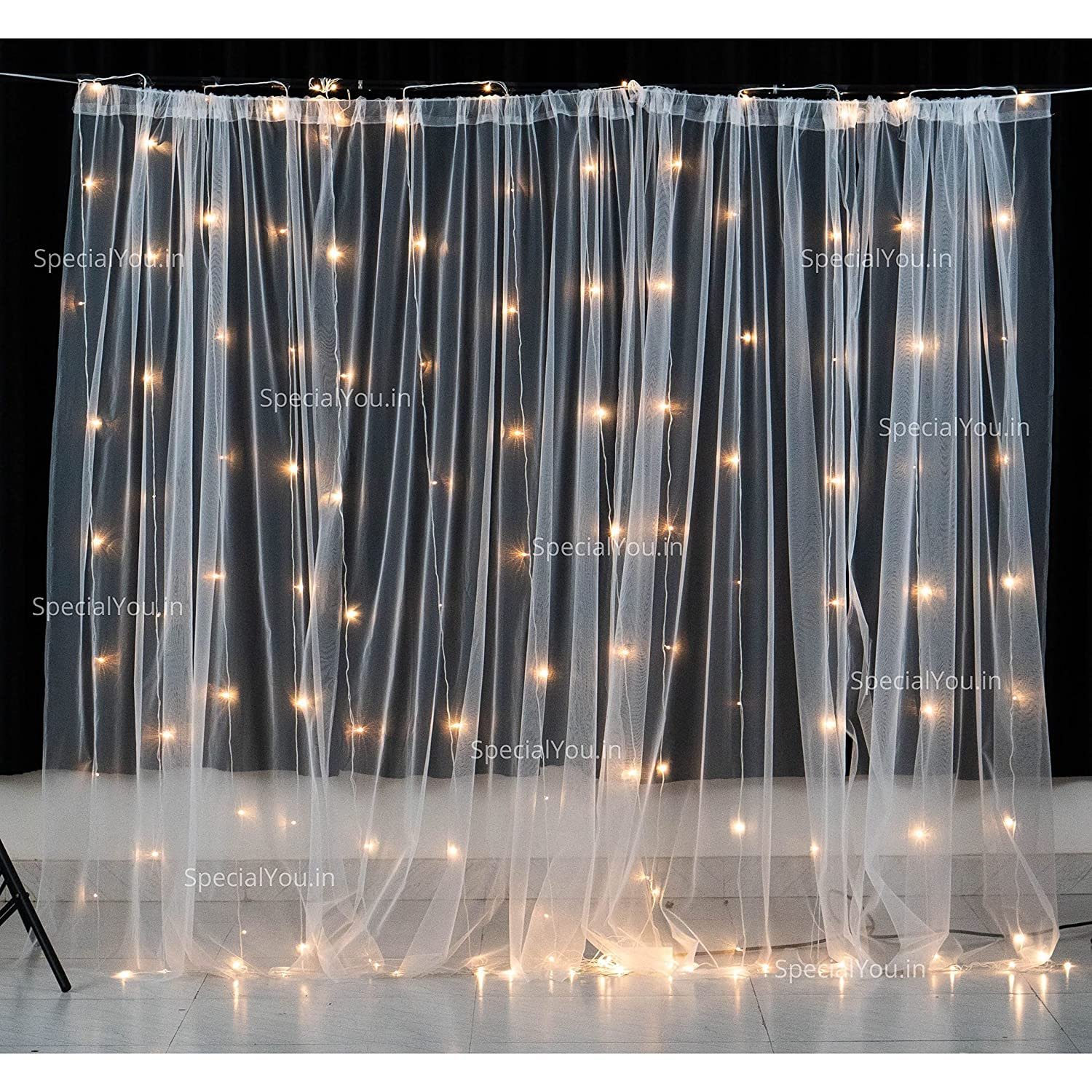 BubbleTrouble.in Pastel Rainbow net fabric backdrop Happy Birthday ...